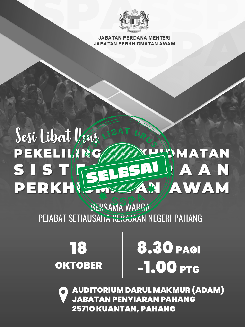 SLU Pekeliling Perkhidmatan SSPA Bersama Warga Pejabat SUKN Pahang